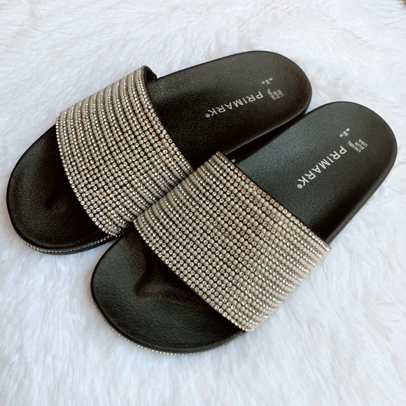 Primark | Shoes | Nwt Primark Rhinestone Jewel Slides | Poshmark